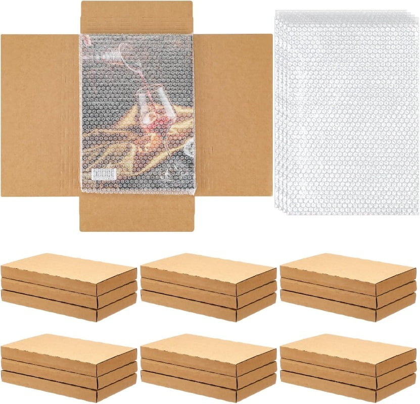 30 Pack Corrugated Comic Book Mailers 7.8 x 11 x 1.2 Inch with 30 ...