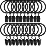 30 Pack Curtain Rings with Clips, Heavy Duty Drapery Clip,Tension Rods ...