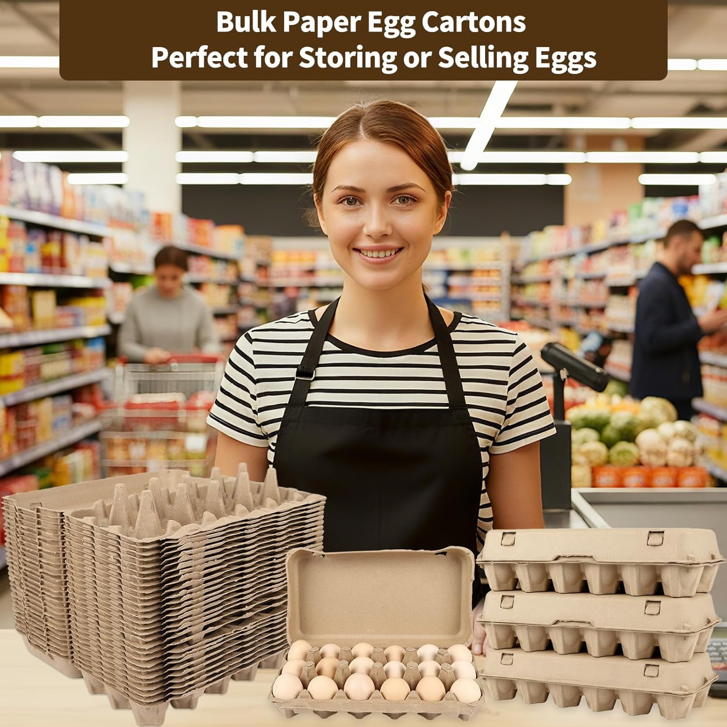30 Pack Egg Cartons 18 Count - Sturdy Cardboard Storage for Fresh Eggs ...