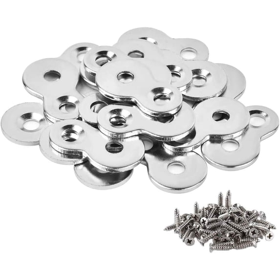 30 Pack Figure 8 Steel Desk Top Fastener Clip with Screws - Heavy Duty ...