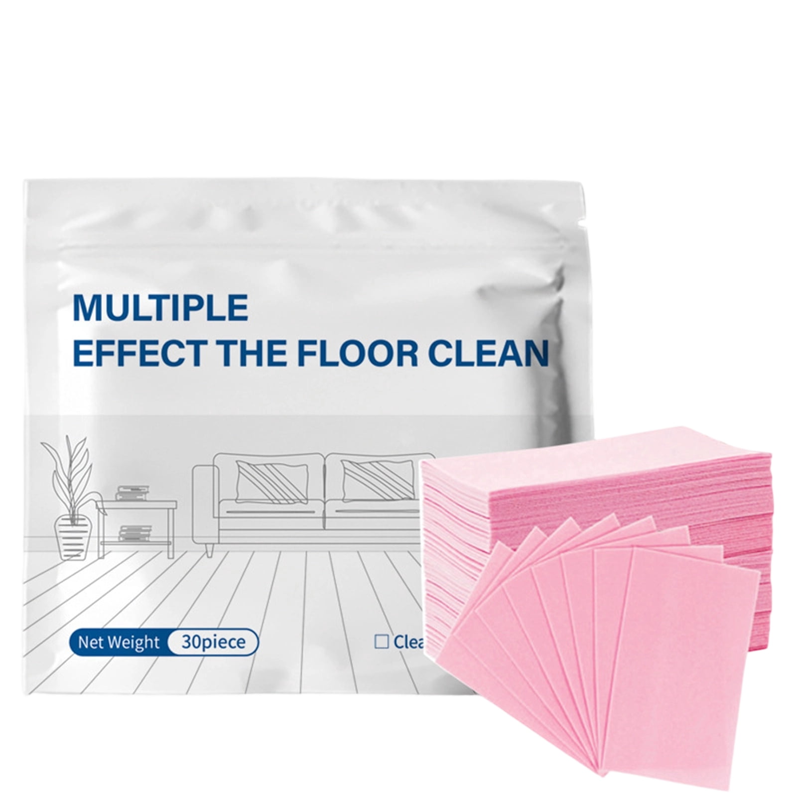 30-Pack Floor Cleaning Tablets Sheets, Water Soluble Floor Cleaner for ...