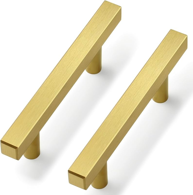 30 Pack Gold Cabinet Handles 3 Inch Brushed Brass Cabinet Pull Modern ...