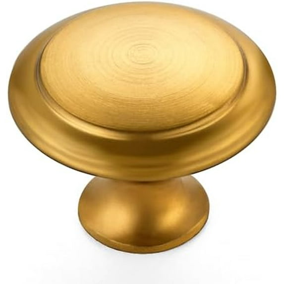 30 Pack Gold Kitchen Cabinet Knobs 1-1/4 Inch Round Drawer Pulls Gold ...