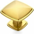 30 Pack Gold Kitchen Cabinet Square Knob Single Hole Cabinet Hardware ...