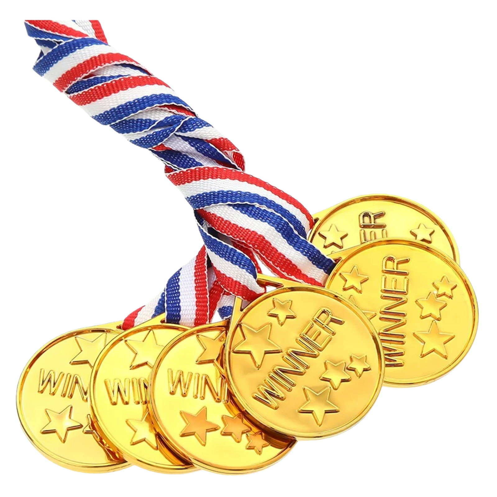 30 Pack Gold Plastic Winner Medals, Award Medals for Sports ...