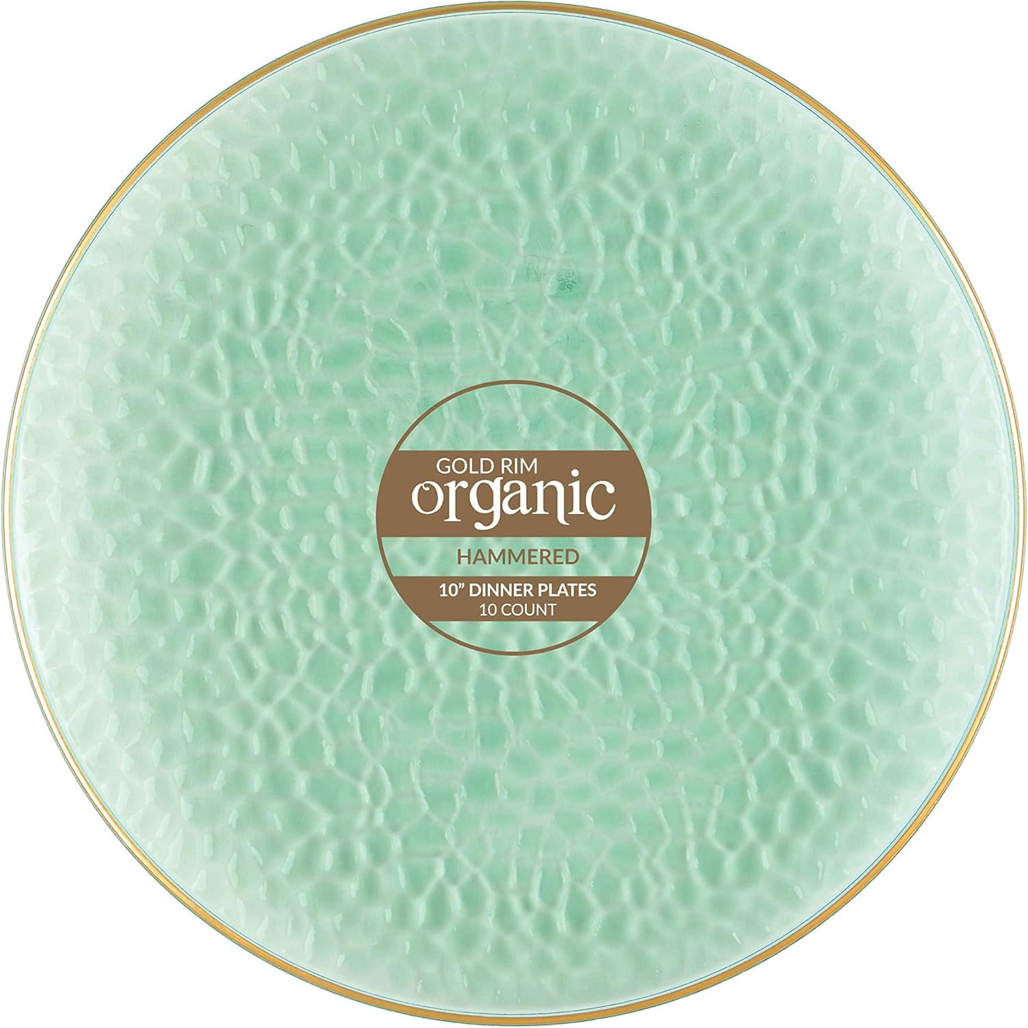 30 Pack Hammered Plastic Plates Heavyweight Disposable Plastic Plates ...