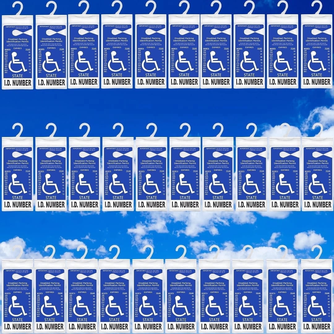 30-Pack Car Handicap Placard Holder with Long Hook – 10.6" x 5" Ultra ...