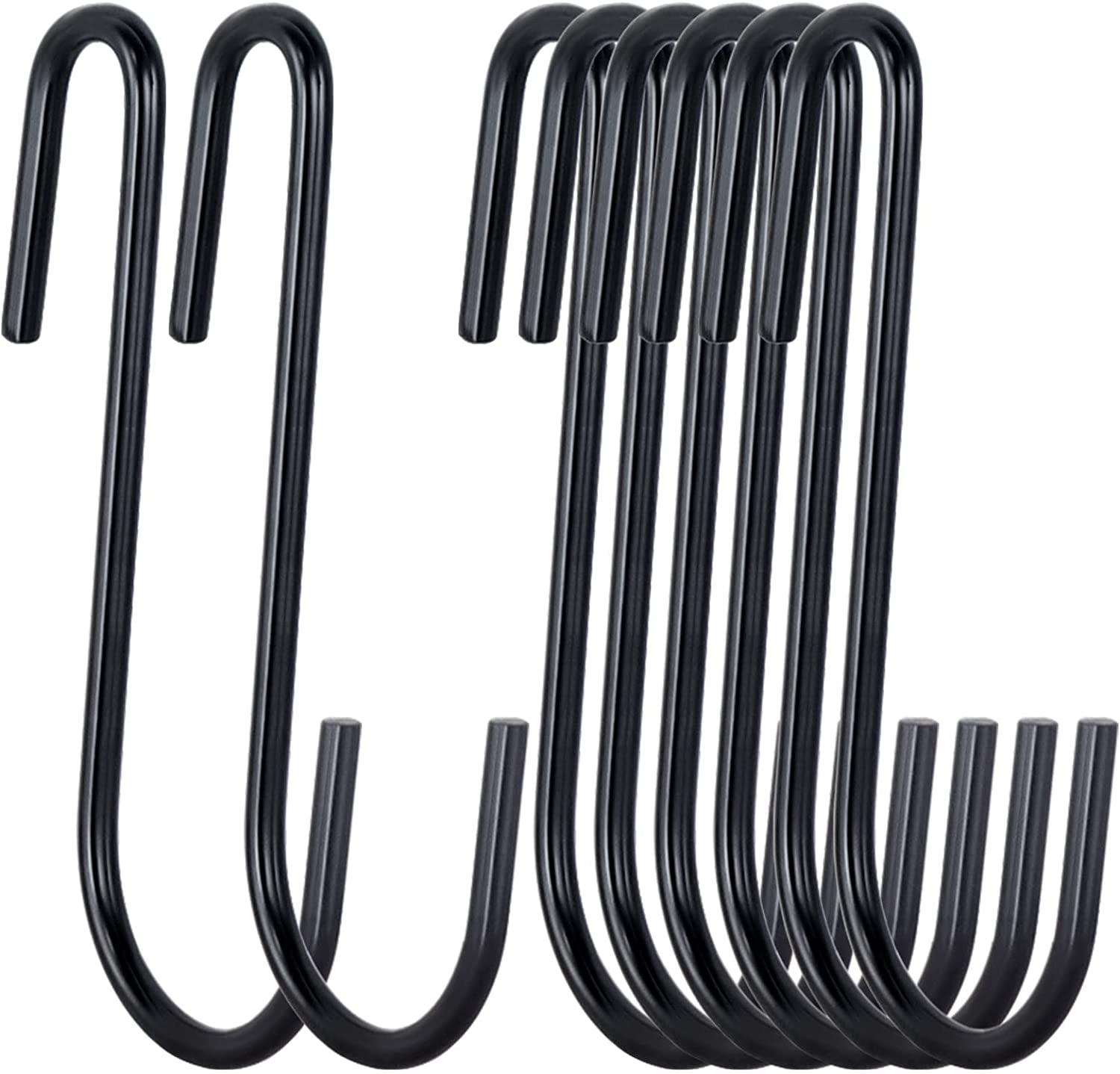 30 Pack Heavy Duty S Hooks 4 inch Black S Shaped Hooks Hanging Hangers ...