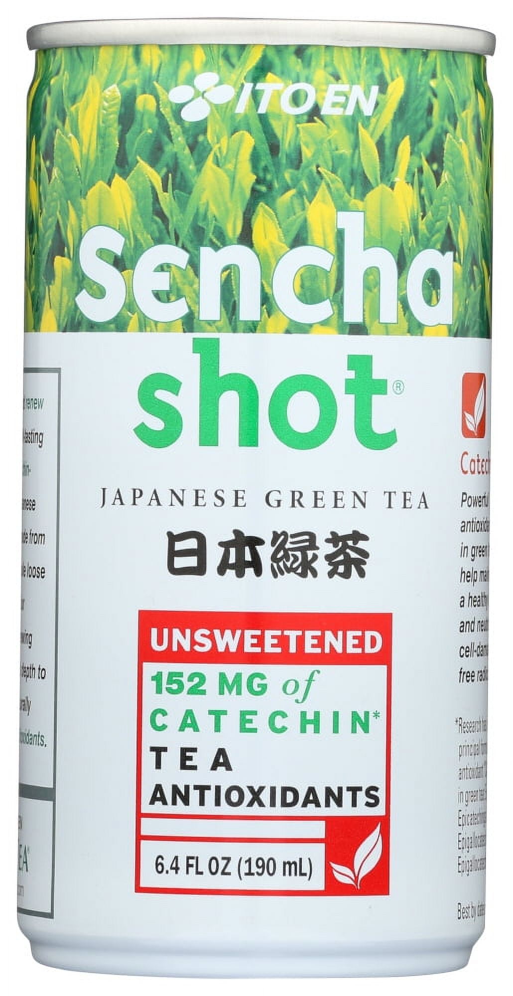 Ito En Healthy Drink - Unsweetened Japanese Green Tea Sencha Shot, 6.4 ...