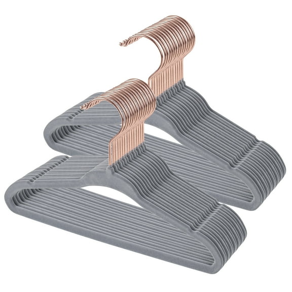 Baby Velvet Stackable Hangers 30 Pack, 11 Inches Gray Kids Clothes ...
