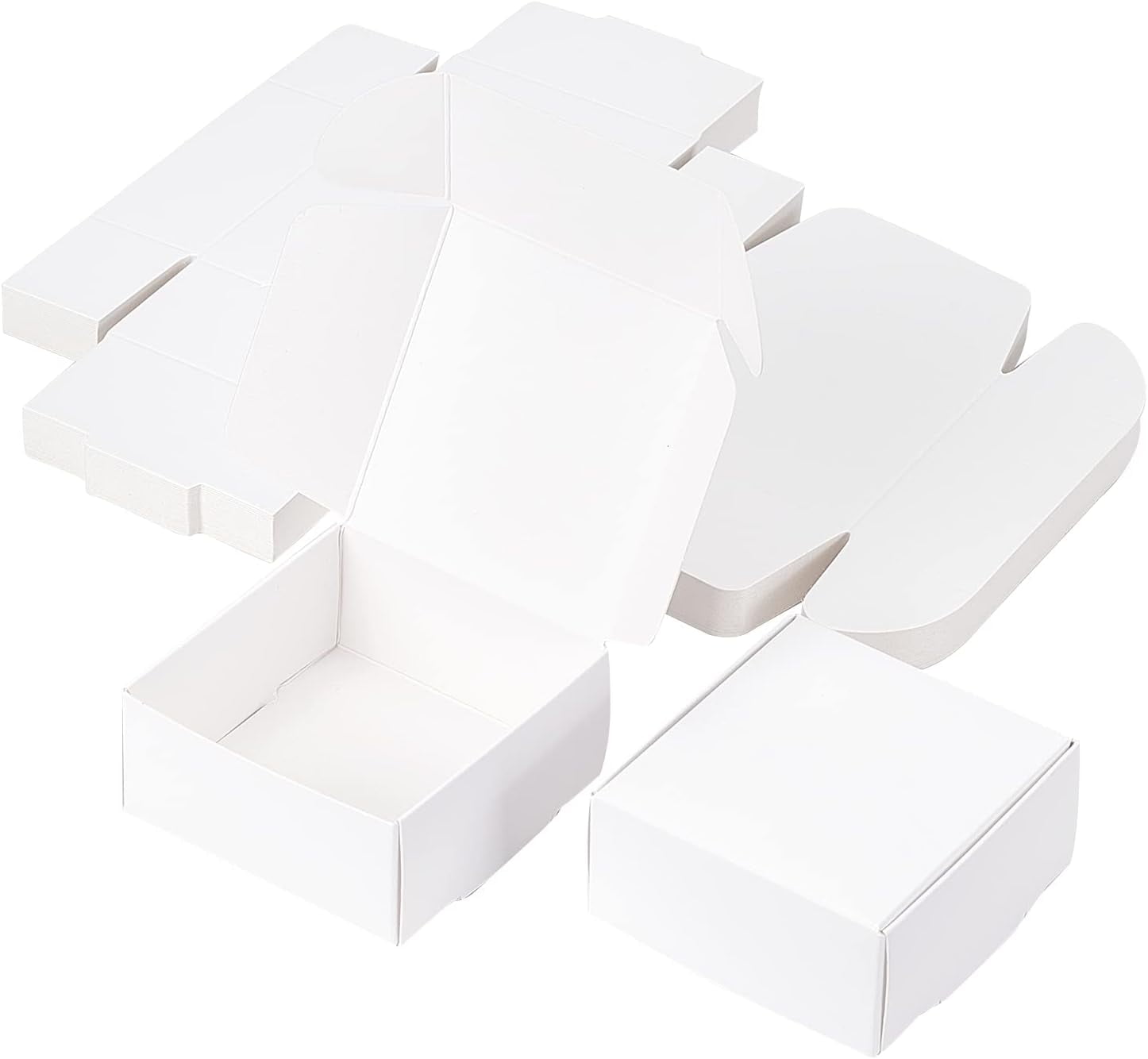 30 Pack Kraft Paper Candy Box White Snacks Chocolate Boxes Earring ...