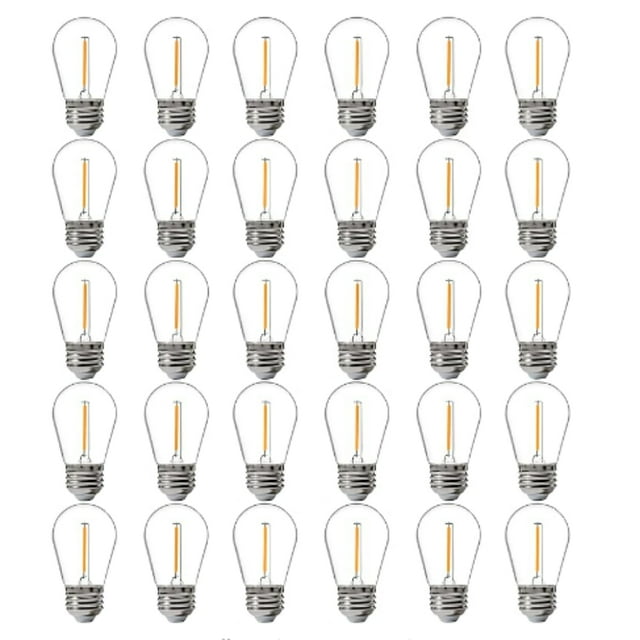 FLSNT 30-Pack Bright Patio LED String Light Replacement Bulbs, E26 Base ...