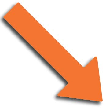 30 Pack - Large 7 Inch Directional Arrow Decal Stickers - Featuring A ...