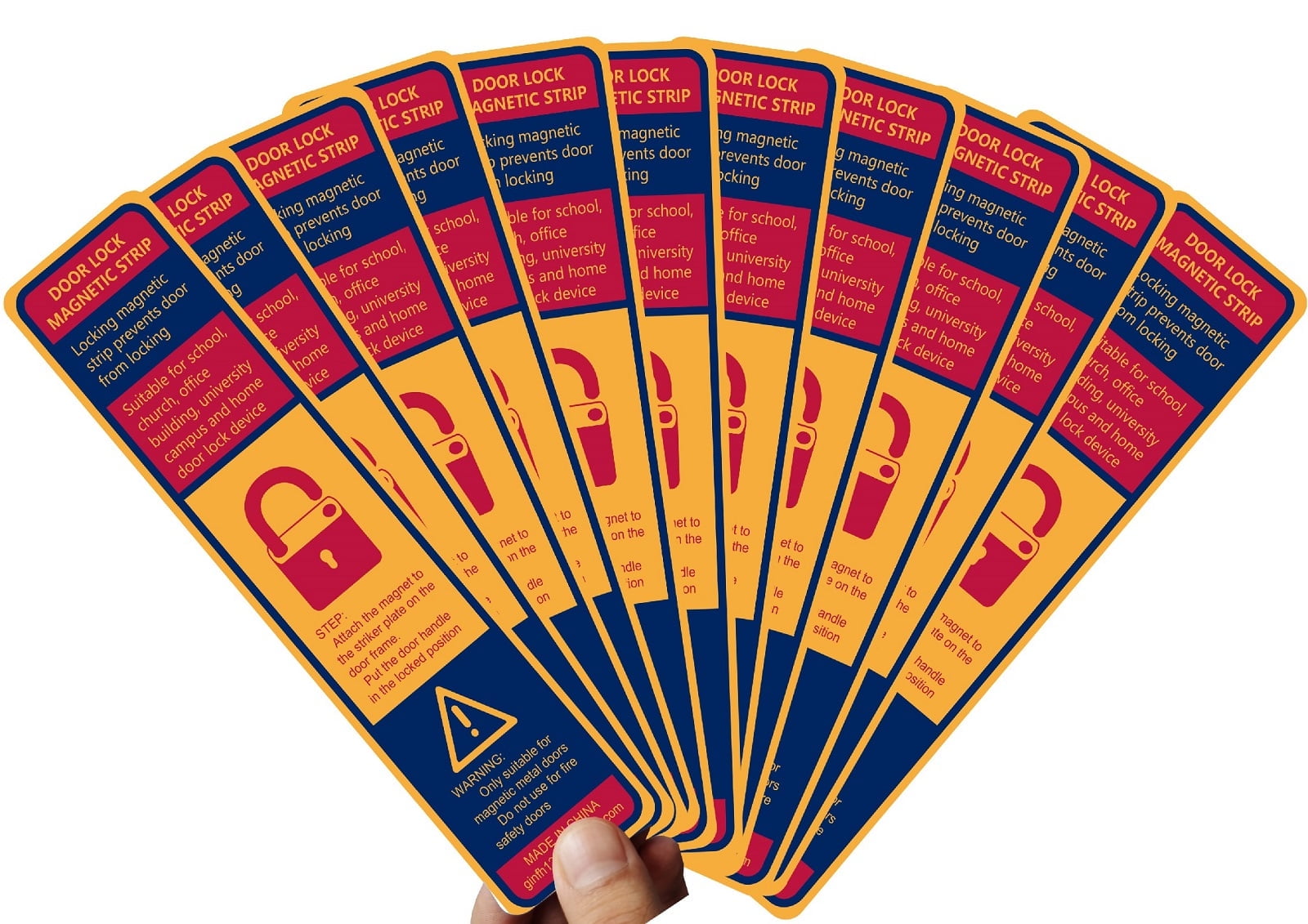 Lockdown Magnetic Strips, 30 Pack Door Security Devices, Easy Quick ...