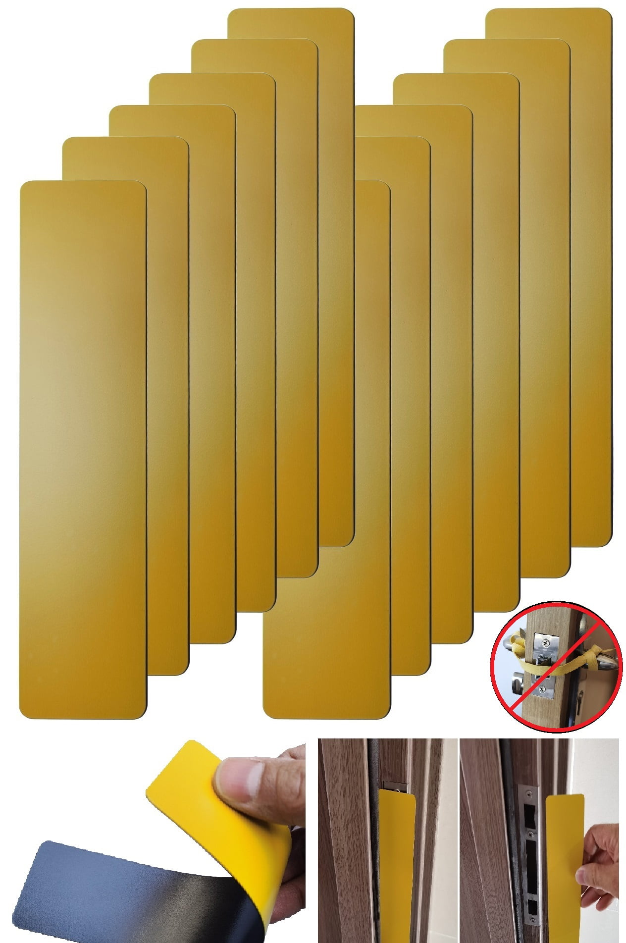 30 Pack Lockdown Magnetic Strips Door Security Devices Thin Magnetic ...