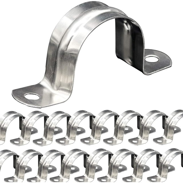 30 Pack M40 (1 1/2") Stainless Steel Rigid Pipe Strap, Heavy Duty Pipe ...