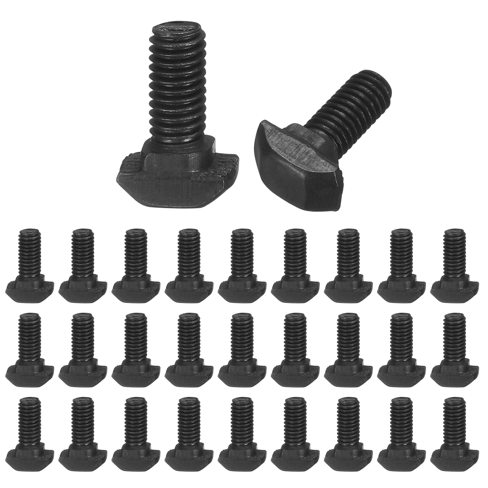 30 Pack M5x12mm t Slot Drop-in Bolt, Carbon Steel Hammer Head Bolts t ...