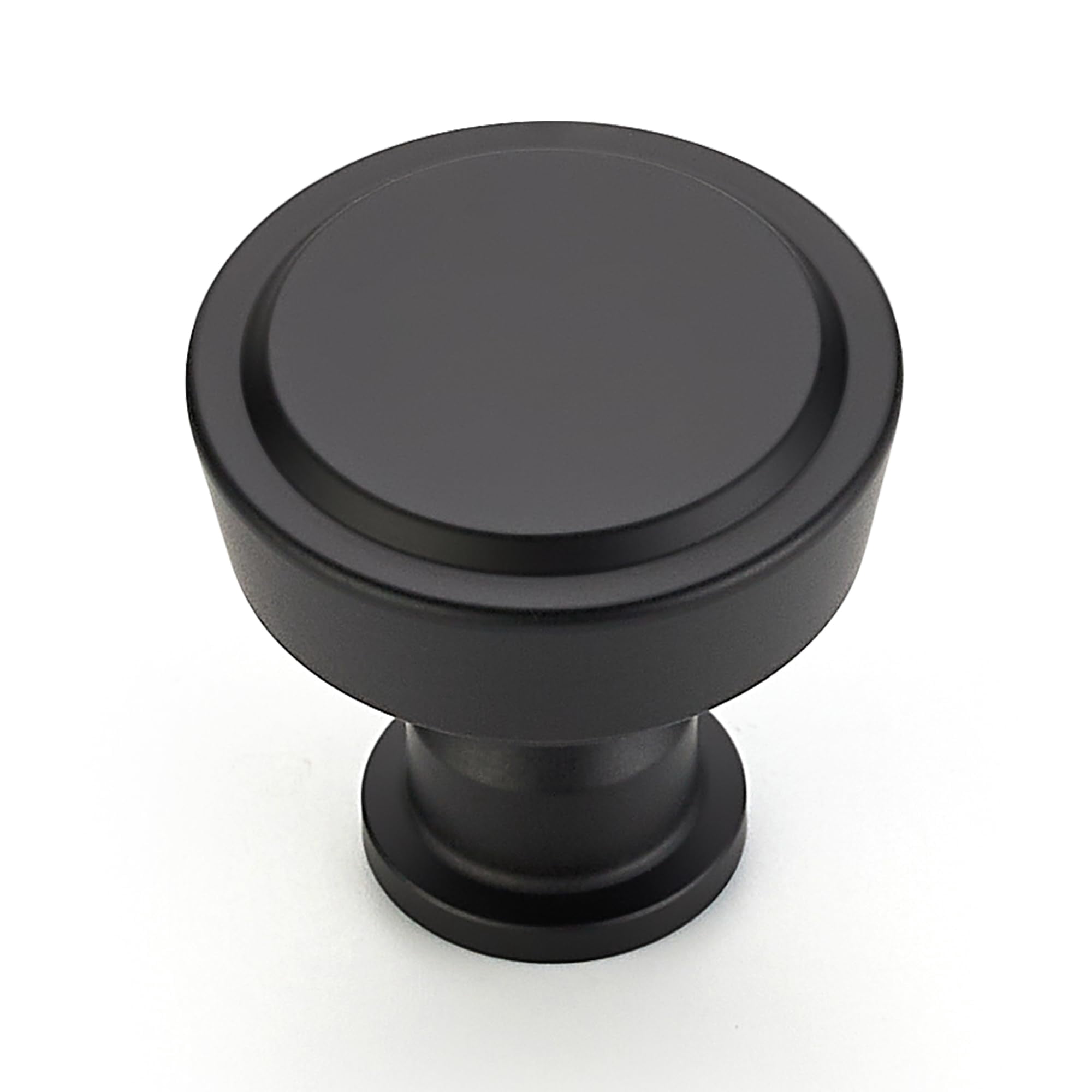 30 Pack Matte Black Round Hardware Knobs For Kitchen Cabinets Drawers ...
