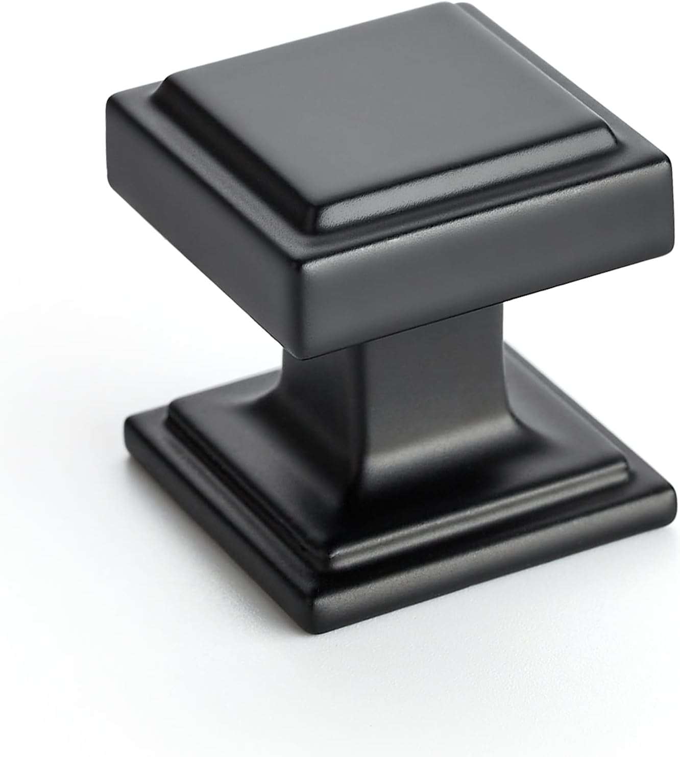 30 Pack Matte Black Square Kitchen Cabinet Knobs,Zinc Solid Drawer ...