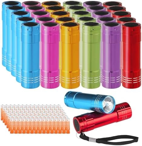 30 Pack Mini Bulk Cheap Flashlights Aluminum LED Handheld Torches with ...