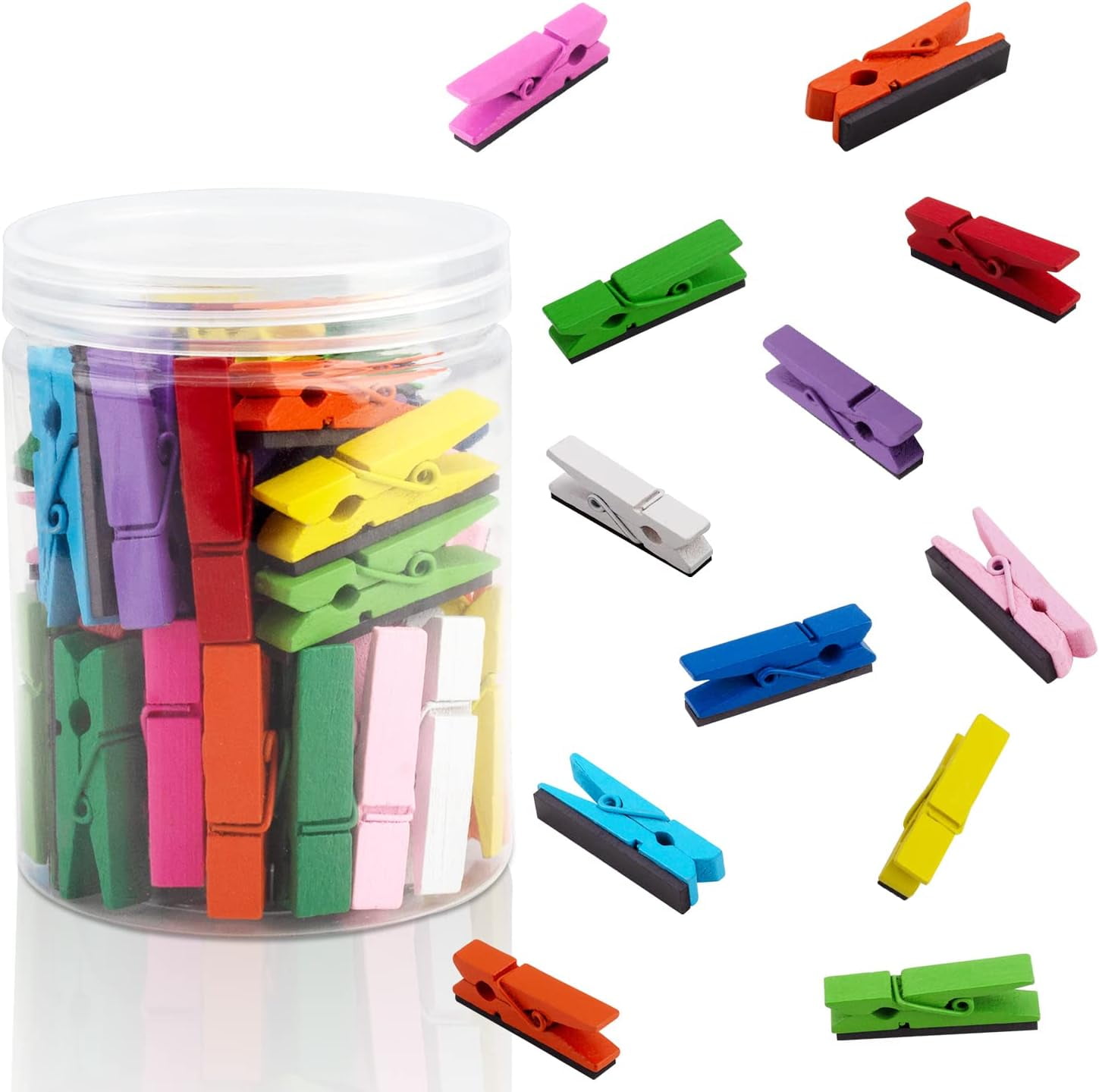 30 Pack Multicolored Magnetic Clips Fridge Magnet with Clips ...