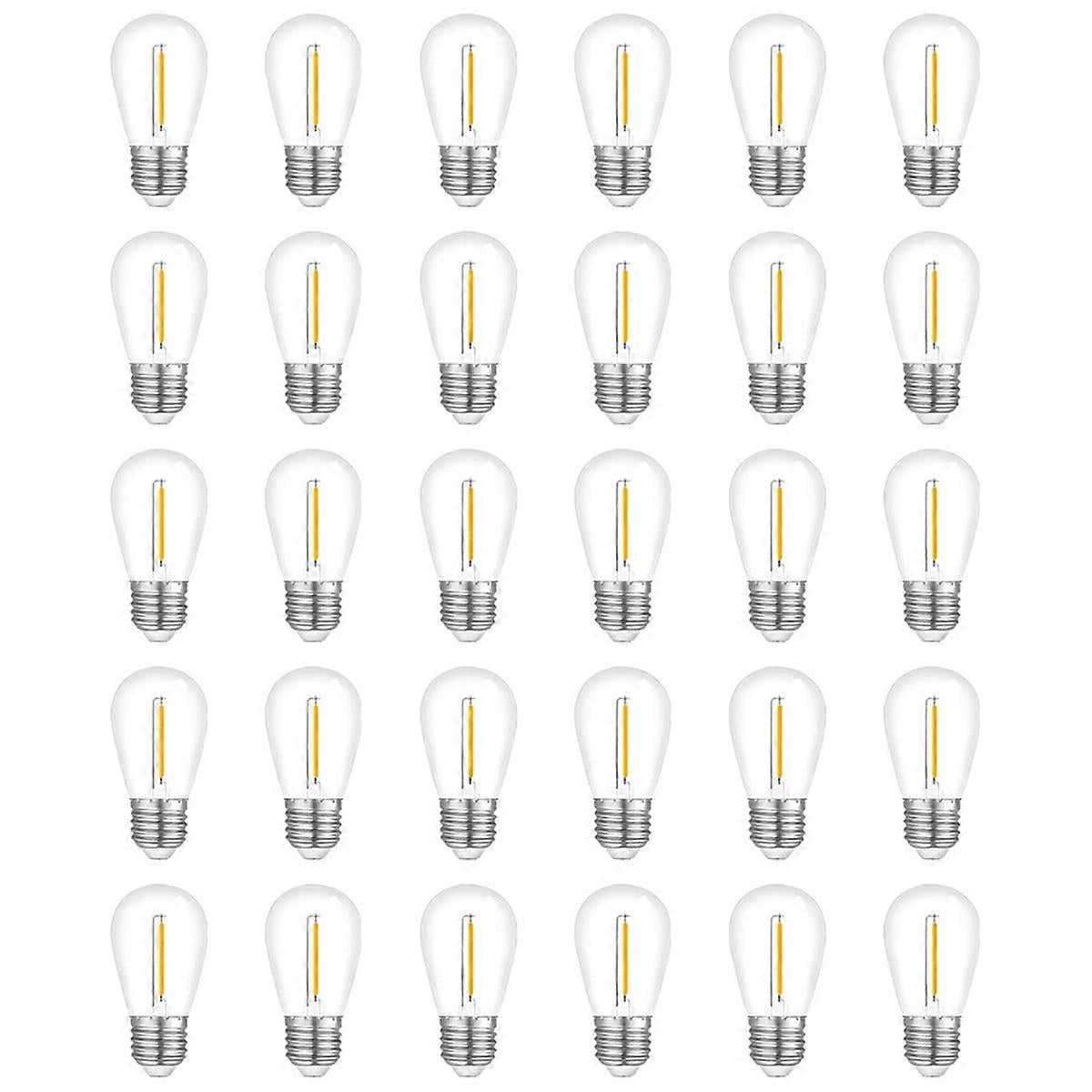 30-Pack Outdoor String Light Bulbs, Waterproof S14 Replacement Bulb ...