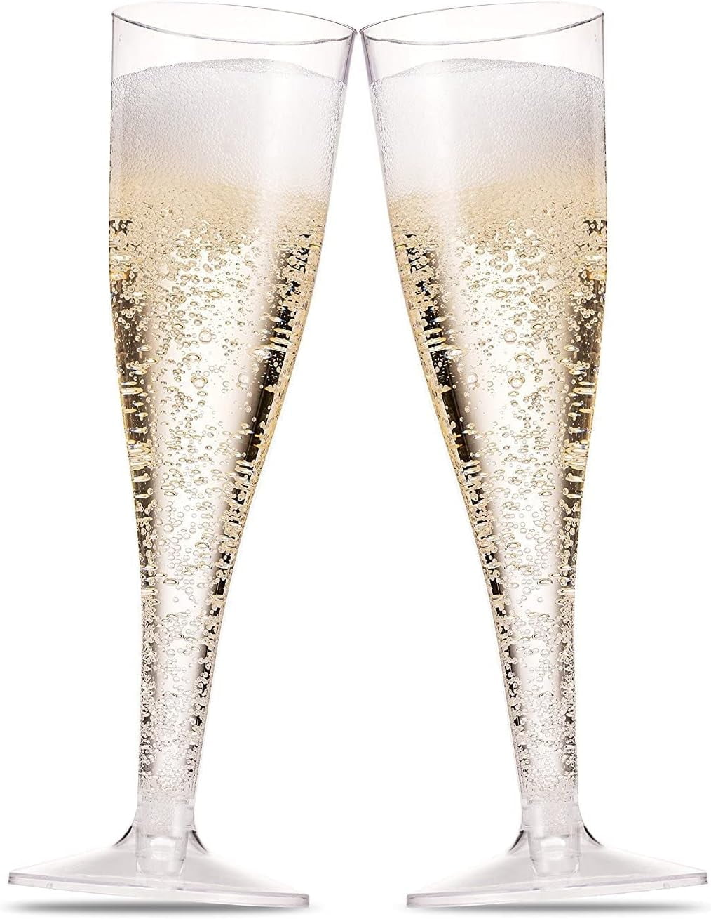 30 Pack Plastic Champagne Flutes - 5 Oz Disposable Clear Plastic ...