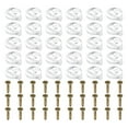 30 Pack Plastic Glass Retainer Clips Kit with Screws for Cabinets and ...