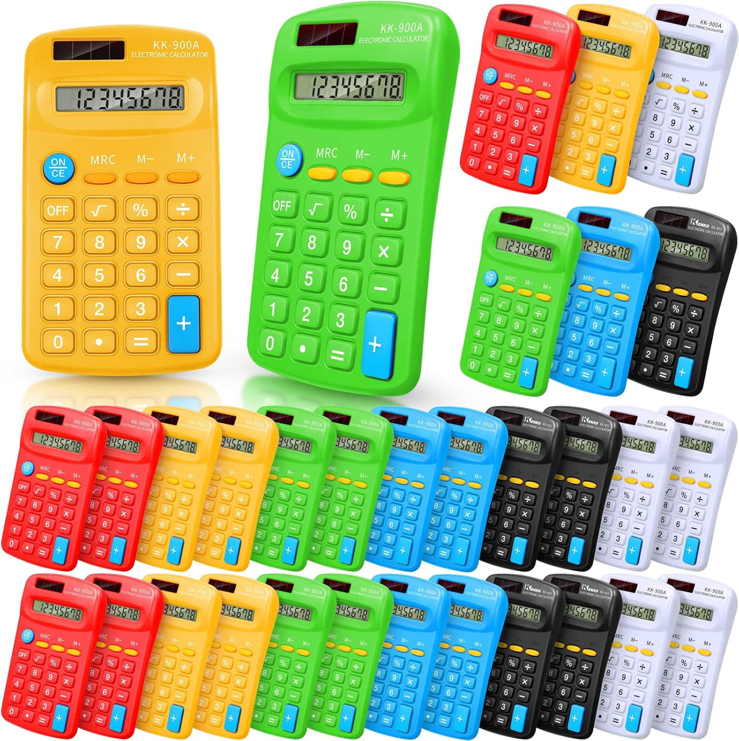 30 Pack Pocket Calculator Small Battery Powered Bulk Mini Size 4 ...