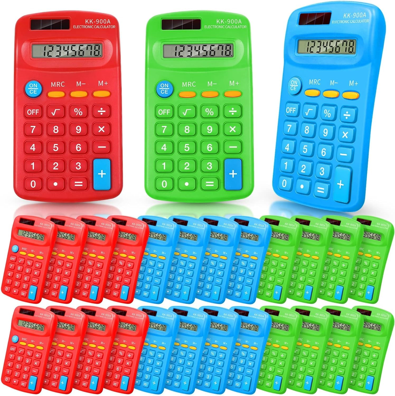 30 Pack Pocket Calculator Small y Powered Calculator Bulk Mini Size 4 ...