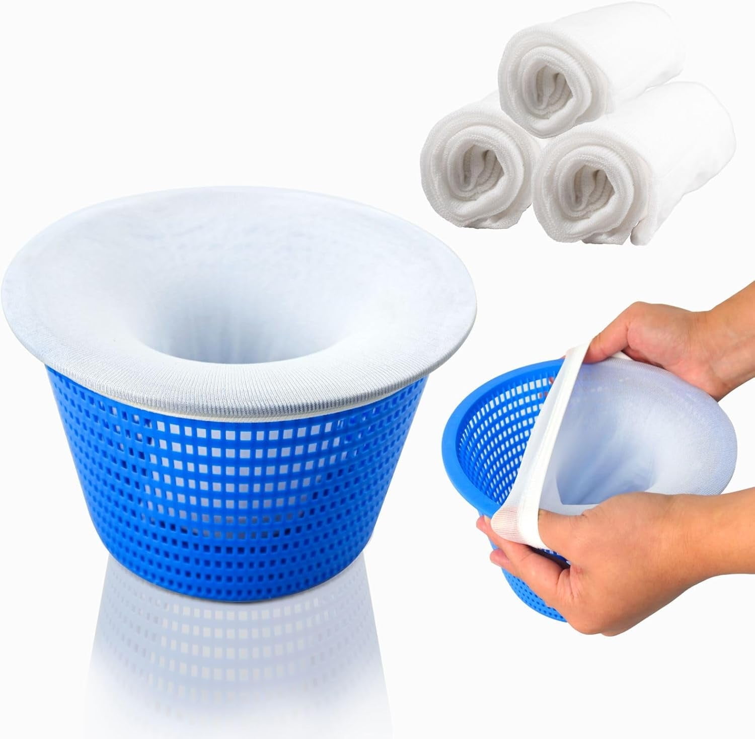 30 Pack Pool Skimmer Socks for Filters Baskets/Hot Tub Filter, Works ...