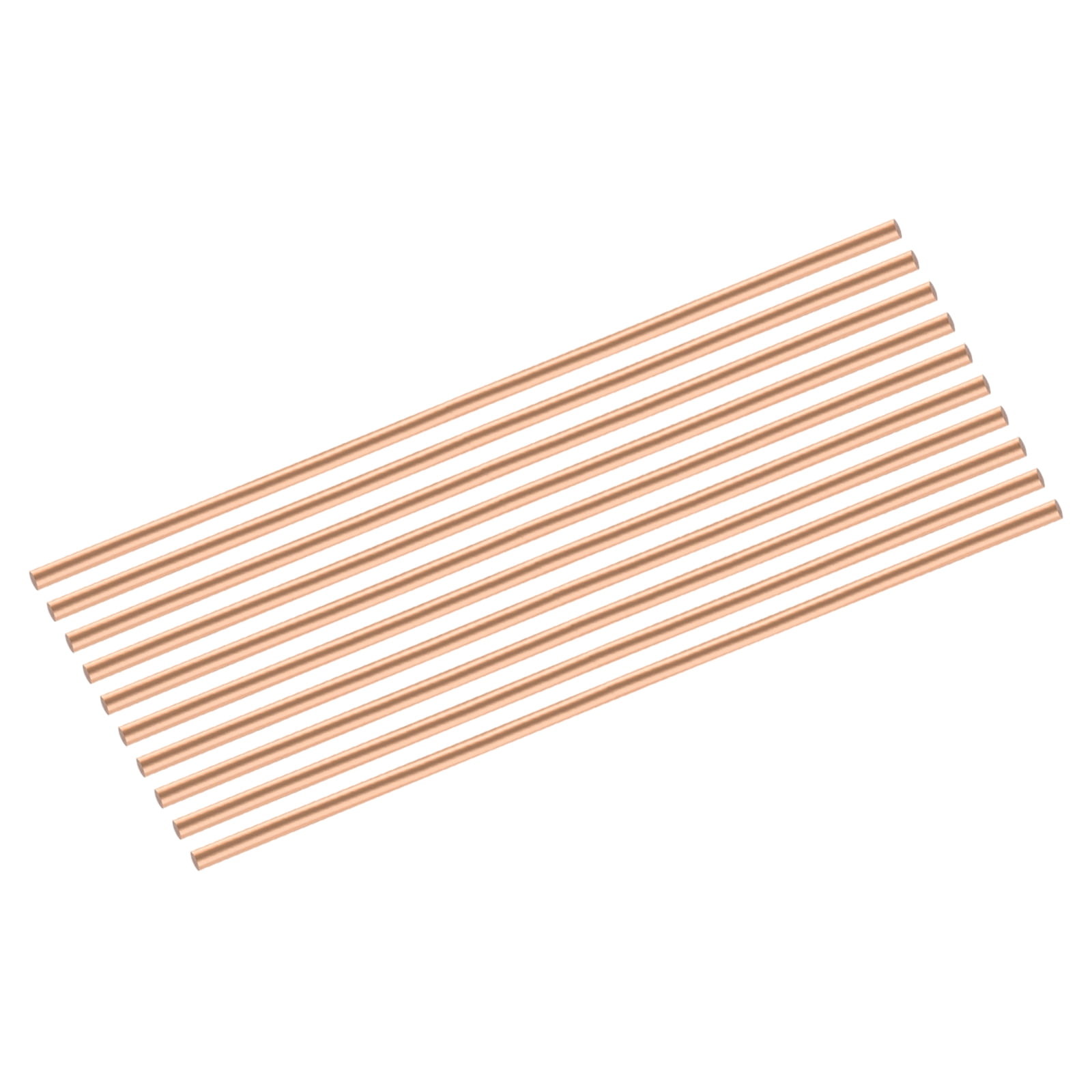 Uxcell Pure Copper Round Rod Diameter Length Solid Copper Rod Lathe Bar ...