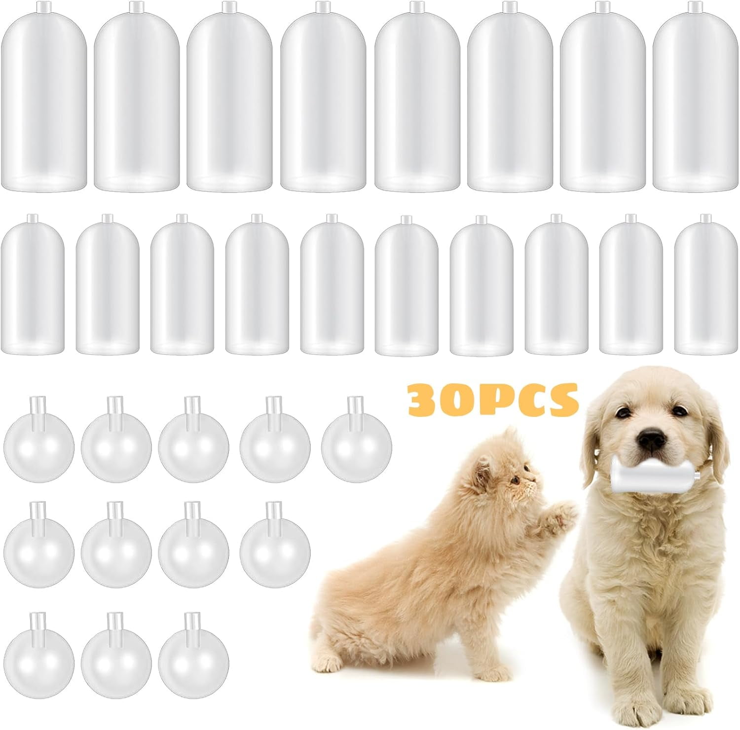30 Pack Replacement Squeakers for Dog Toys, Plastic Dog Toy Squeakers ...