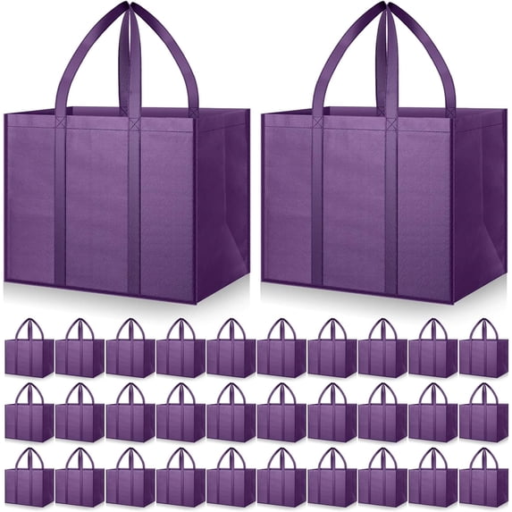 30 Pack Reusable Grocery Bags Bulk Heavy Duty Large Shopping Bags ...
