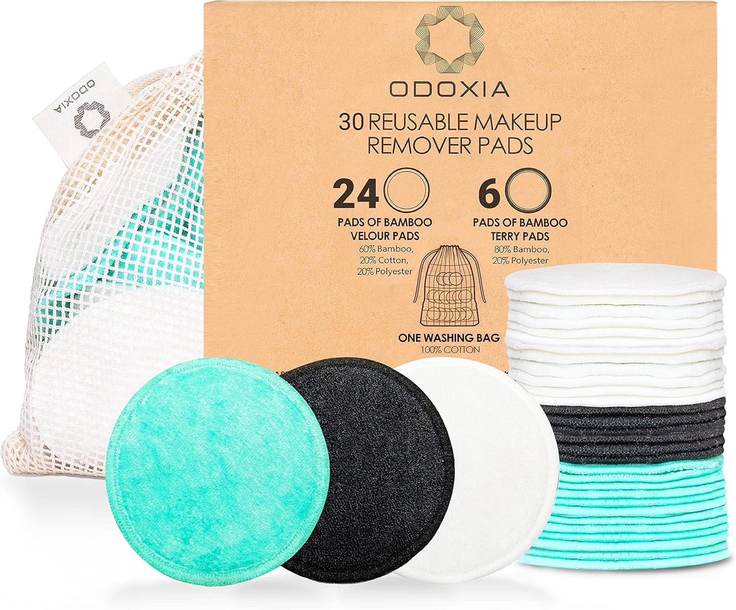 30-Pack Reusable Makeup Remover Pads | Eco Friendly & Zero Waste Cotton ...