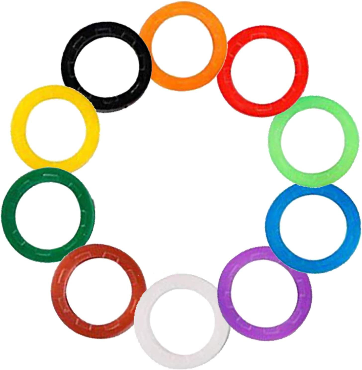 30 Pack Round Key Caps Covers Mixed Colors Plastic Key Identifier Label ...