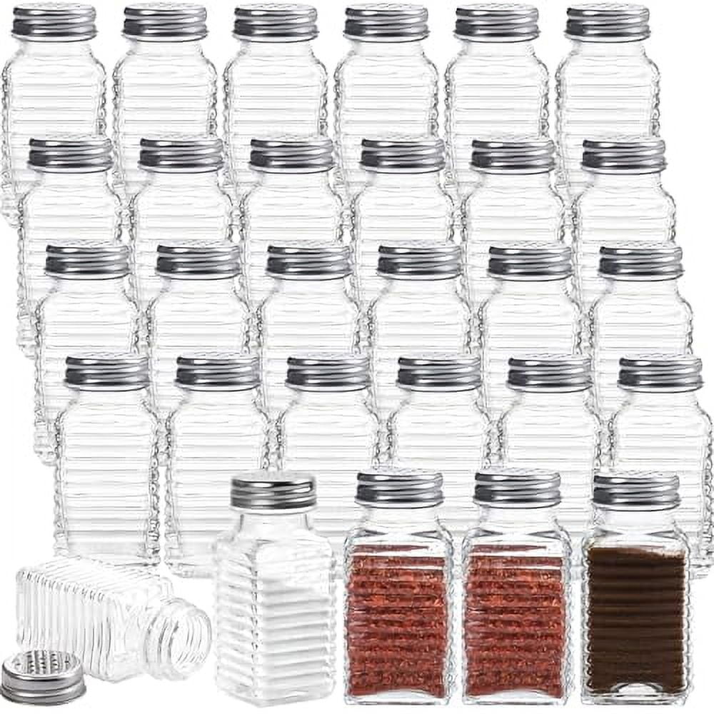 30 Pack Salt and Pepper Shakers, 100ml Glass Shakers Spice Jar with ...