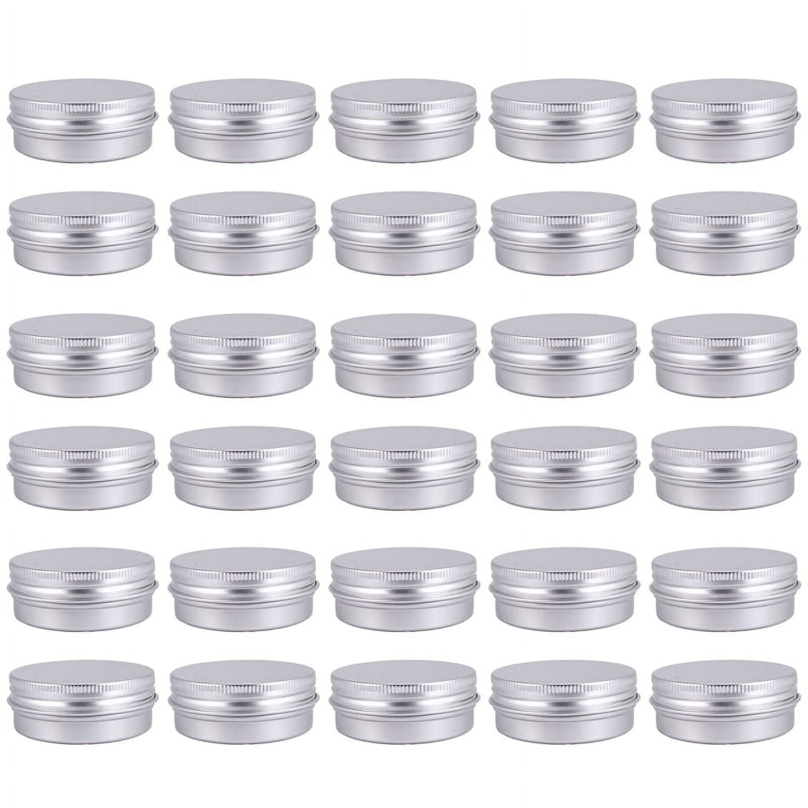 30 Pack Screw Top Round Metal Lip Balm Tins Containers Lids (1oz ...