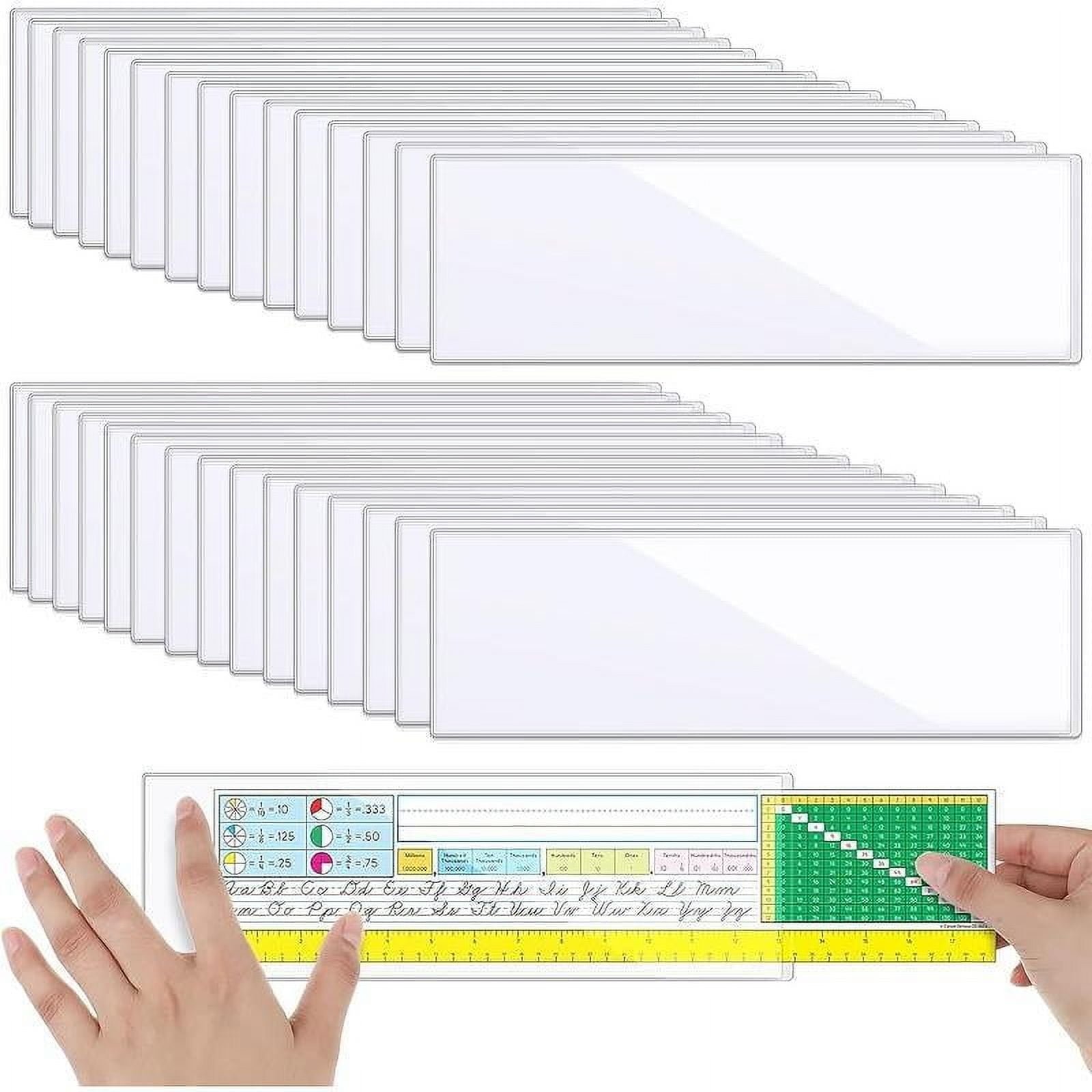 30 Pack Self Adhesive Index Card Pockets with Top Open for Loading ...