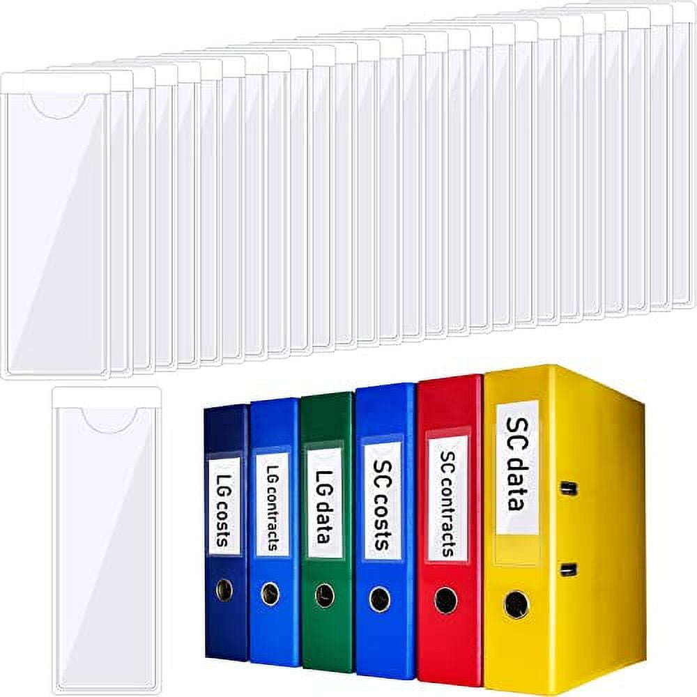 30 Pack Self-Adhesive Index .. Card Pockets with Top .. Open for ...