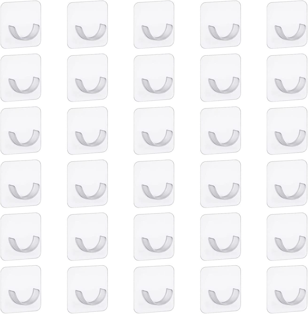 30 Pack Self Adhesive Shower Curtain Rod Holder, Clear Invisible Wall ...