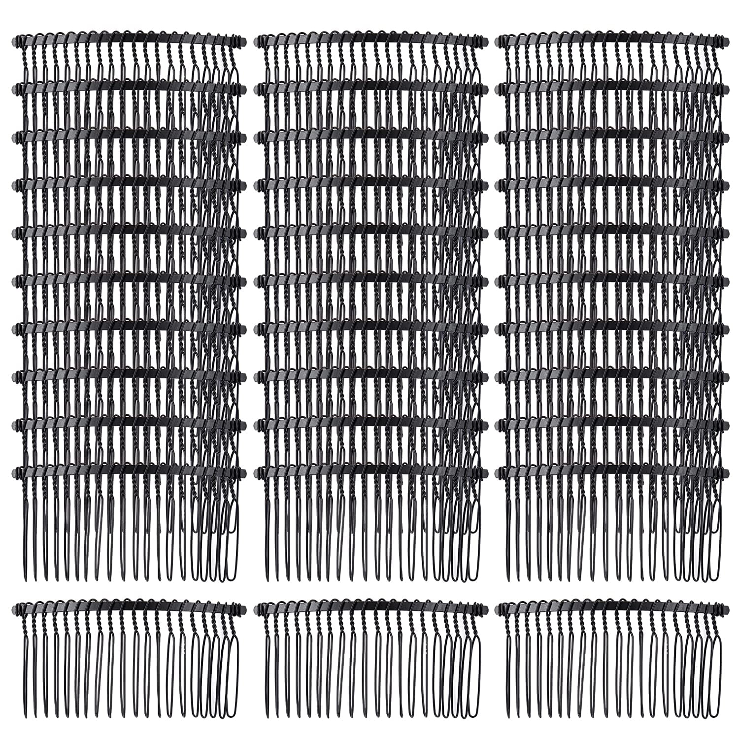 30 Pack Silver Metal Hair Side Combs Plain Slide Barrettes with 20 ...