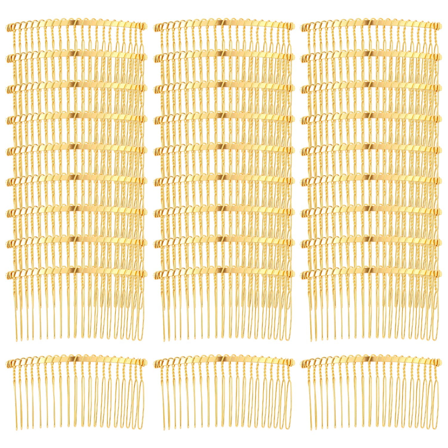 30 Pack Silver Metal Hair Side Combs Plain Slide Barrettes with 20 ...