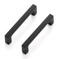 30 Pack Solid 5 Inch Kitchen Square Cabinet Handles Matte Black Pulls ...