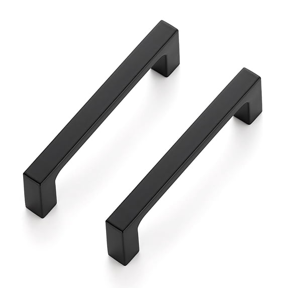 30 Pack Solid 5 Inch Kitchen Square Cabinet Handles Matte Black Pulls ...