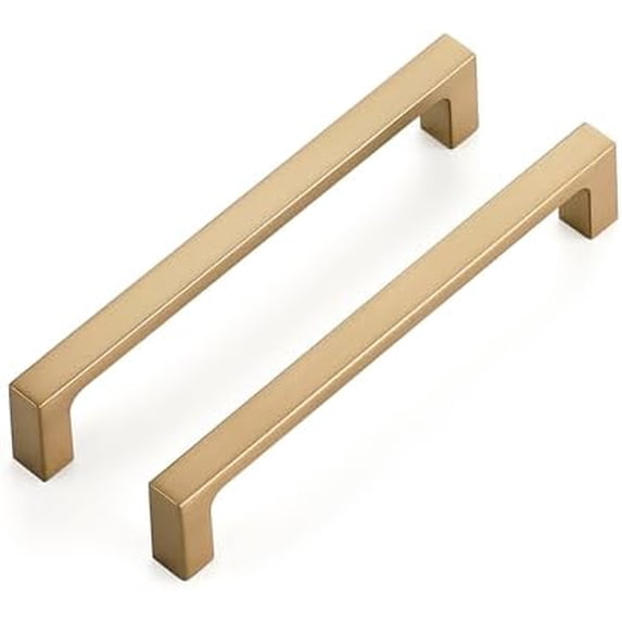 30 Pack Solid 5 Inch Square Cabinet Handles - Champagne Bronze Pulls ...