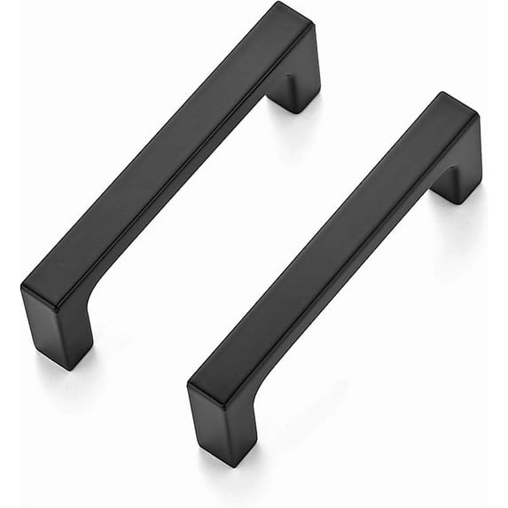 30 Pack Solid 6-1/4 Inch Kitchen Square Cabinet Handles Matte Black ...