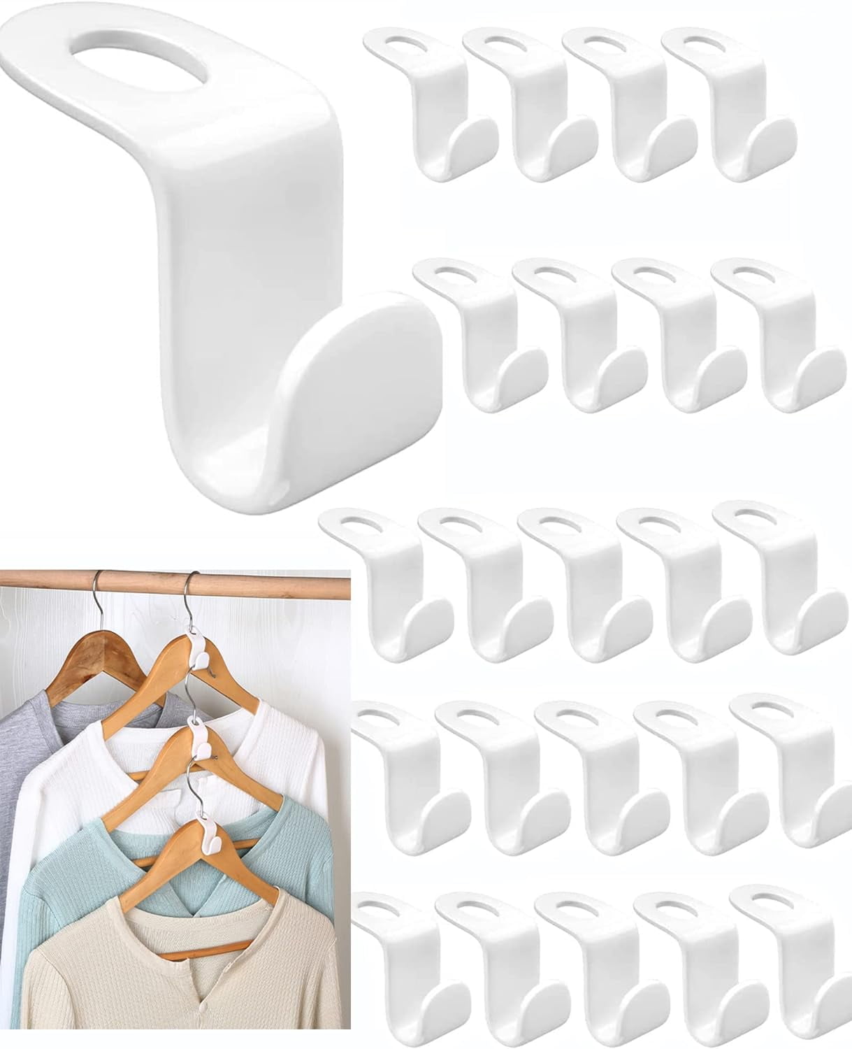 30 Pack Space Triangles for Hanging Clothes, Heavy Duty Clothes Hanger ...