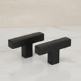 30 Pack Square Cabinet Pulls Matte Black Stainless Steel Kitchen Drawer ...