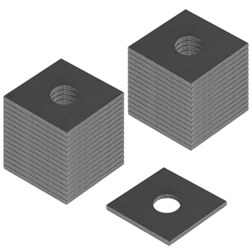 30 Pack Square Plate Washers, 2" x 2", 1/8" Thick, Fits 5/8" Bolts(16.8 ...